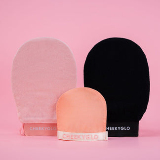 CheekyGlo Exfoliating Set - 2 Gloves, 1 Mitt – CheekyGlo US